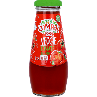 COMPAL 100% Fruta Tomate Garrafa 15x200 - AguAqui